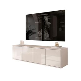 Lookway Tv-Schrank, Kaschmir, Holzwerkstoff, 156x42x38 cm, Wohnzimmer, Wohnw&auml;nde, Lowboards, Lowboards stehend
