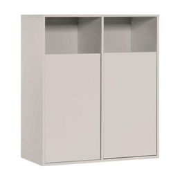 mokebo&reg; Mokebo W&auml;scheschrank, Beige, Holzwerkstoff, 80x95x40 cm, Badezimmer, Badezimmerschr&auml;nke, Midischr&auml;nke