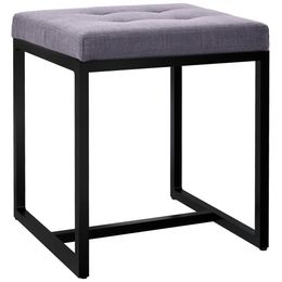 CLP Sitzw&uuml;rfel, Dunkelgrau, Metall, 40x48x40 cm, Wohnzimmer, Hocker, Sitzw&uuml;rfel