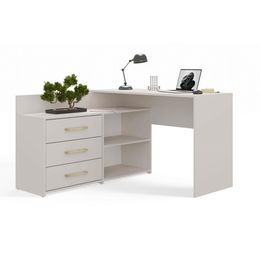 CDF Eckschreibtisch, Kaschmir, Holzwerkstoff, 120x76x50 cm, Arbeitszimmer, Schreibtische, Eckschreibtische