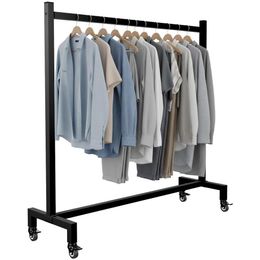 CLP Kleiderst&auml;nder, Schwarz, Metall, 120x120x38 cm, Garderobe, Garderobenst&auml;nder