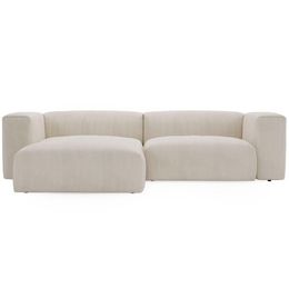Graingold Ecksofa, Creme, Kunststoff, L-Form, Ottomane links,L-Form, 240x180 cm, Oeko-Tex&reg;, Reach, Hergestellt in Europa, Handmade in Europe, Wohnzimmer, Sofas & Couches, Wohnlandschaften, Ecksofas