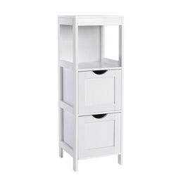 SVITA Badregal, Wei&szlig;, Holz, Rechteckig, 30x89x30 cm, Badezimmer, Badezimmerregale, Badregale