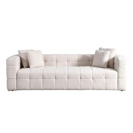 Home Deluxe Teddysofa, Beige, Kunststoff, 236x68x92 cm, Wohnzimmer, Sofas & Couches, Sofas, 3-Sitzer Sofas