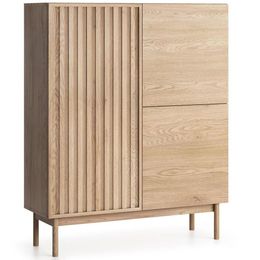 Konsimo&reg; Kommode, Eiche, Holzwerkstoff, 106x130x37 cm, Hergestellt in Europa, Wohnzimmer, Kommoden & Sideboards, Highboards