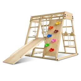 Juskys Kletterger&uuml;st, Natur, Holz, 119x124 cm, unisex, Spielzeug, Holzspielzeug