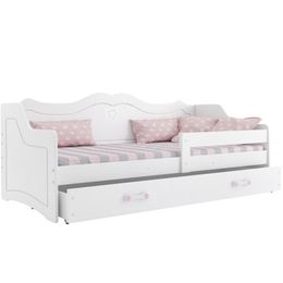 Interbeds Kinderbett, Wei&szlig;, Holzwerkstoff, 1 Schubladen, Rechteckig, 80x160 cm, Kinder- & Jugendzimmer, Kinderm&ouml;bel, Kinderbetten, Kindereinzelbetten