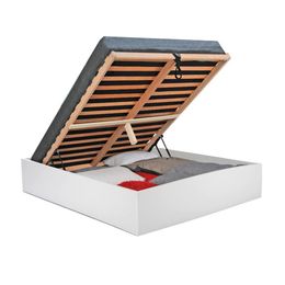 Weber Industries Bettkasten, Wei&szlig;, Holzwerkstoff, 140x200 cm, Schlafzimmer, Betten