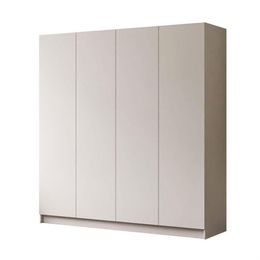 Lookway Kleiderschrank, Kaschmir, Beige, Holzwerkstoff, Uni, 2 Schubladen, Rechteckig, 200x200x57 cm, Schlafzimmer, Kleiderschr&auml;nke, Dreht&uuml;renschr&auml;nke