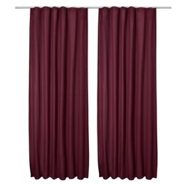Beautissu Vorhang, Bordeaux, Textil, 140x245x1 cm, Wohntextilien, Gardinen & Vorh&auml;nge, Fertiggardinen, Fertiggardinen