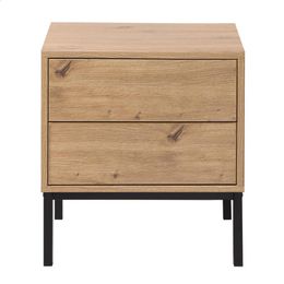 Calicosy Nachttisch, Eiche, Holzwerkstoff, 40x50x47.5 cm, Schlafzimmer, Nachttische