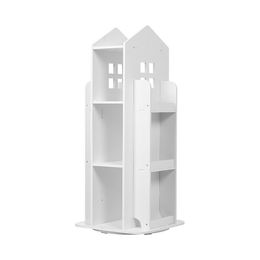 Livingandhome Kinderb&uuml;cherregal, Wei&szlig;, Holzwerkstoff, 41x96x41 cm, Kinder- & Jugendzimmer, Kinderm&ouml;bel, Kinderregale