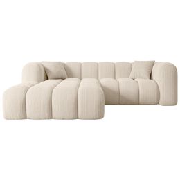 Altdecor Ecksofa, Beige, Kunststoff, 5-Sitzer, L-Form, Ottomane links, 242x190 cm, Wohnzimmer, Sofas & Couches, Wohnlandschaften, Ecksofas