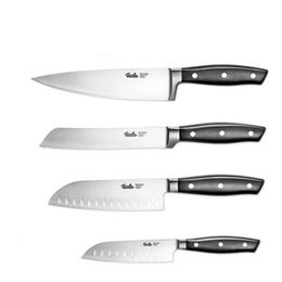 Fissler Messerset, Schwarz, Silber, Metall, f&uuml;r schnelles und sicheres Schneiden, Kochen, K&uuml;chenmesser, Messersets