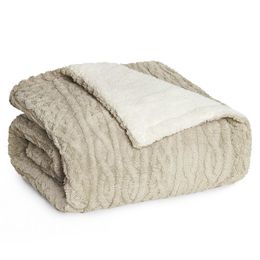 Blumtal Kuscheldecke, Sand, Sonoma Eiche, Textil, Rechteckig, 220x240 cm, Oeko-Tex&reg; Standard 100, Wohntextilien, Decken, Kuscheldecken
