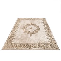 Paco Home Kurzflorteppich, Beige, Textil, Rechteckig, 160x220 cm, strapazierf&auml;hig, f&uuml;r Fu&szlig;bodenheizung geeignet, Teppiche & B&ouml;den, Teppiche