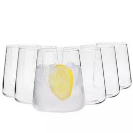 Wassergl&auml;ser,, Transparent, Glas, 0.43 L, Rund, Hergestellt in Europa, leicht zu reinigen, Essen & Trinken, Gl&auml;ser, Trinkgl&auml;ser