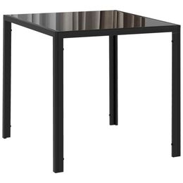 HOMCOM Esstisch, Schwarz, Metall, 75x75x75 cm, Esszimmer, Tische, Esstische