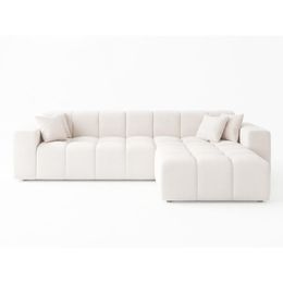 Graingold Ecksofa, Creme, Textil, Kiefer, 3-Sitzer, L-Form,L-Form, 265x180 cm, Oeko-Tex&reg;, Reach, Hergestellt in Europa, Handmade in Europe, Hergestellt in Europa, Made in EU, Real Wood, Wohnzimmer, Sofas & Couches, Wohnlandschaften, Ecksofas