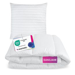 wometo Bettenset, Wei&szlig;, Textil, 135x200 cm, Oeko-Tex&reg;, Schlaftextilien, Bettdecken