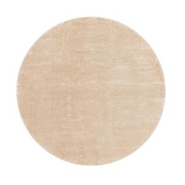 Paco Home Kurzflorteppich, Beige, Kunststoff, Rund, 200x200 cm, strapazierf&auml;hig, f&uuml;r Fu&szlig;bodenheizung geeignet, Teppiche & B&ouml;den, Teppiche