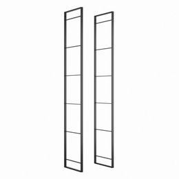 Emuca Regalrahmen, Schwarz, Metall, 0.5x179x35.2 cm, Wohnzimmer, Regale, Wandregale