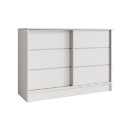 Beautysofa Kommode, Wei&szlig;, Holzwerkstoff, 121x85x43.5 cm, Wohnzimmer, Kommoden & Sideboards, Kommoden