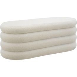 TecTake Truhenbank, Creme, Wei&szlig;, Holz, Kiefer, Rauten, Oval, 110x42x45 cm, Esszimmer, B&auml;nke, Sitzb&auml;nke