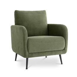 Sicaan Designer-Sessel, Salbeigr&uuml;n, Holzwerkstoff, 1-Sitzer, F&uuml;llung: Polyurethan (PUR),Polyurethan (Pur), 71x81x75 cm, Wohnzimmer, Sessel, Polstersessel