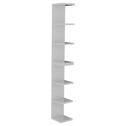 Aileenstore Wandregal, Wei&szlig;, Holzwerkstoff, Uni, Rechteckig, 25x185x25 cm, Wohnzimmer, Regale, Wandregale