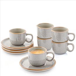 S&auml;nger S&auml;nger Espressotassen, Grau, Stein, 12-teilig, Rund, Kaffee & Tee, Tassen, Espressotassen