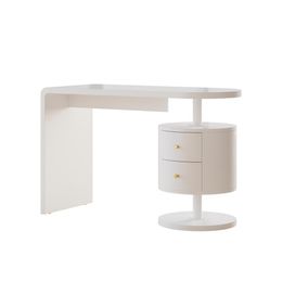 VICCO Schreibtisch, Wei&szlig; Hochglanz, Holzwerkstoff, 4 F&auml;cher, 2 Schubladen, Rechteckig,Rechteckig, 120x76x50 cm, Arbeitszimmer, Schreibtische, Computertische