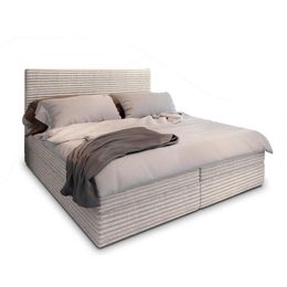 Masseno Boxbett, Creme, Holz, 140x200 cm, Schlafzimmer, Betten, Boxspringbetten