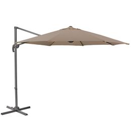 SVITA Ampelschirm, Taupe, Textil, 290x290 cm, Sonnen- & Sichtschutz, Sonnenschirme, Ampelschirme