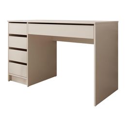 Mirjan24 Schreibtisch, Sand, Holzwerkstoff, 5 Schubladen, Rechteckig, 120x76x55 cm, Arbeitszimmer, Schreibtische, B&uuml;rotische