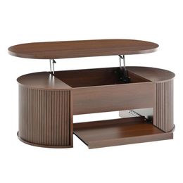 Flieks Couchtisch, Braun, Holz, 60.96x14.61x125.1 cm, Wohnzimmer, Wohnzimmertische, Couchtische