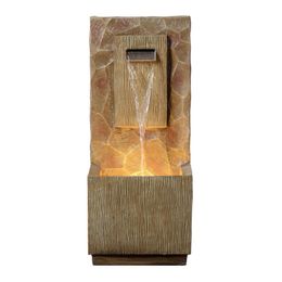 Teamson Home Wasserfallbrunnen,, Braun, Stein, Freiform, 31x81x35 cm, Gartenzubeh&ouml;r, Gartendeko