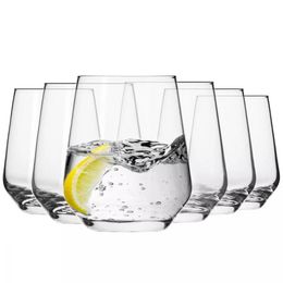 Krosno Glass Wassergl&auml;ser,, Transparent, Glas, 0.43 L, Rund, Hergestellt in Europa, geschmacks- und geruchsneutral, Essen & Trinken, Gl&auml;ser, Trinkgl&auml;ser