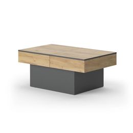 VICCO Couchtisch, Anthrazit, Honigeiche, Holzwerkstoff, 1 F&auml;cher, Rechteckig,Rechteckig, 95x40x58 cm, Wohnzimmer, Wohnzimmertische, Couchtische