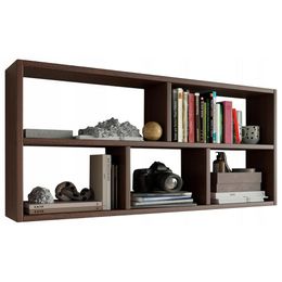 Matkam M&ouml;bel H&auml;ngeregal, Wenge, Holzwerkstoff, 113.6x50x25 cm, Wohnzimmer, Regale, Wandregale