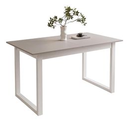 Lookway Esstisch, Beige, Metall, 8-Sitzer, Rechteckig,Rechteckig, 80x77x140 cm, Hergestellt in Europa, Esszimmer, Tische, Esstische