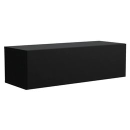 Mobelsta TV, Schwarz, Holzwerkstoff, Teilmassiv,Strukturbuche, 100x36.5x30 cm, Wohnzimmer, Wohnw&auml;nde, Lowboards, Lowboards stehend