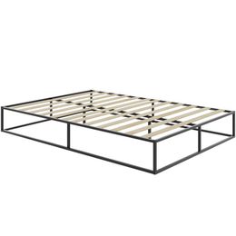 TecTake Bett, Schwarz, Metall, Schlafzimmer, Betten, Metallbetten