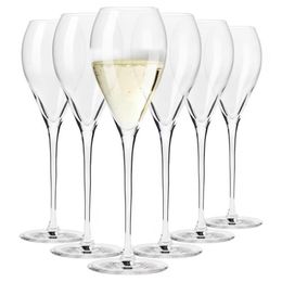 Krosno Glass Prosecco-Gl&auml;ser,, Transparent, Glas, 0.24 L, Hergestellt in Europa, leicht zu reinigen, Essen & Trinken, Gl&auml;ser, Champagner- & Sektgl&auml;ser