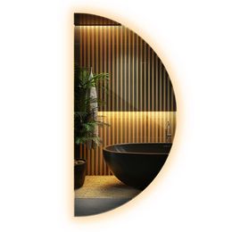 Wallfluent Led-Spiegel, Gelb, Glas, Organisch, 25x50x0.4 cm, Spiegel, Wandspiegel