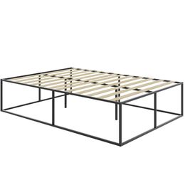 TecTake Bett, Schwarz, Metall, Schlafzimmer, Betten, Metallbetten