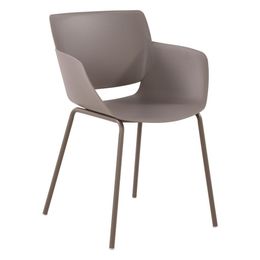 CLP Stuhl, Taupe, Metall, 58x80x54 cm, Esszimmer, St&uuml;hle, Esszimmerst&uuml;hle, Armlehnenst&uuml;hle