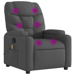 vidaXL Massagesessel, Dunkelgrau, Textil, 89x100x74 cm, Wohnzimmer, Sessel, Massagesessel