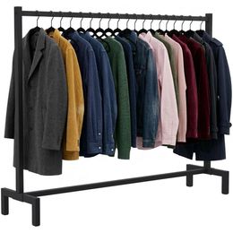 CLP Kleiderst&auml;nder, Schwarz, Metall, 150x120x38 cm, Garderobe, Garderobenst&auml;nder