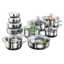K&auml;rcher Karcher Topfset, Silber, Metall, Rund, geschmacksneutral, Kochen, T&ouml;pfe, Topfsets